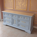 Long Blue Dresser - Kacha Furniture | Chalk Style Furniture Paint ...