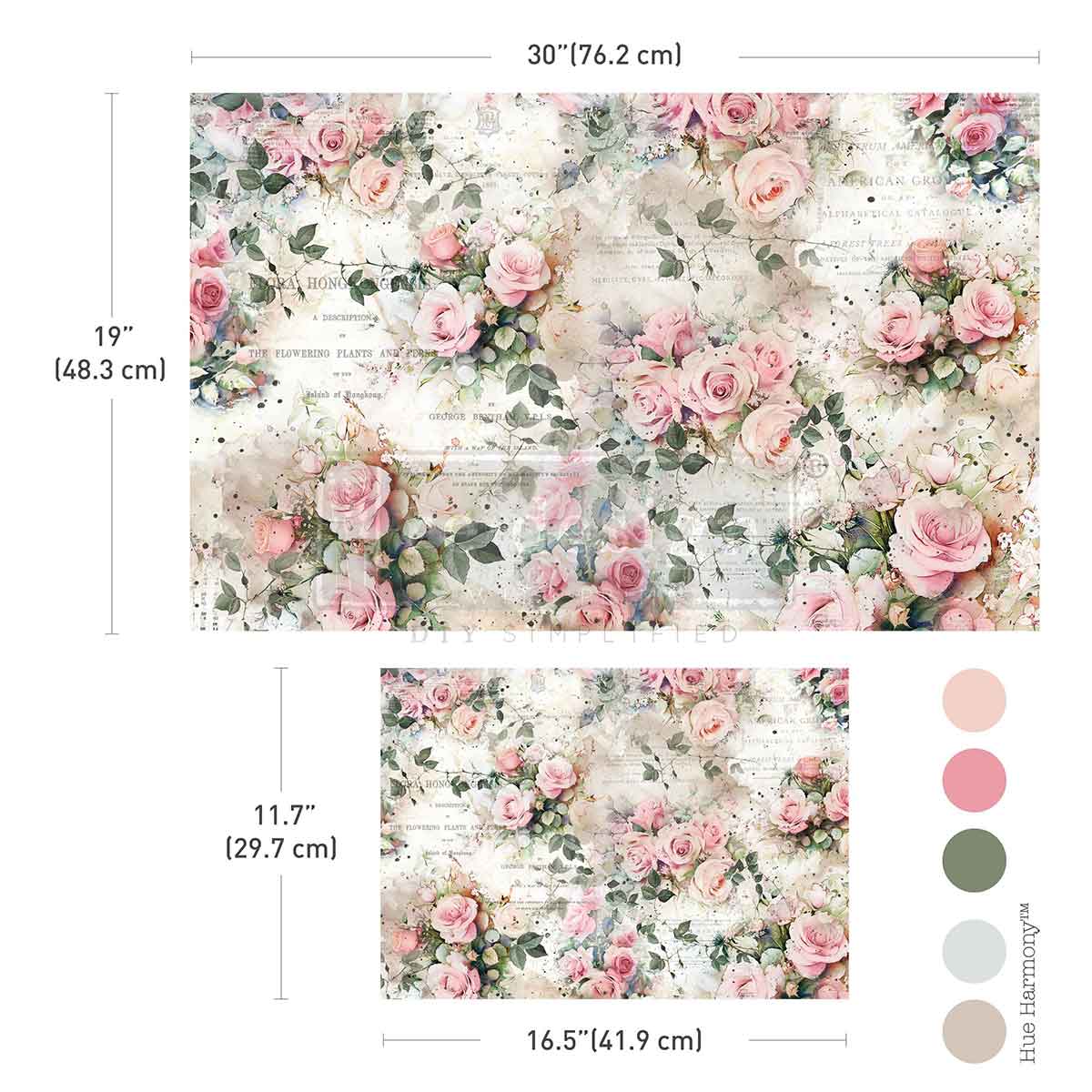 Rosy Reverie - Double Delight Decoupage Fiber Paper Set - Kacha ...