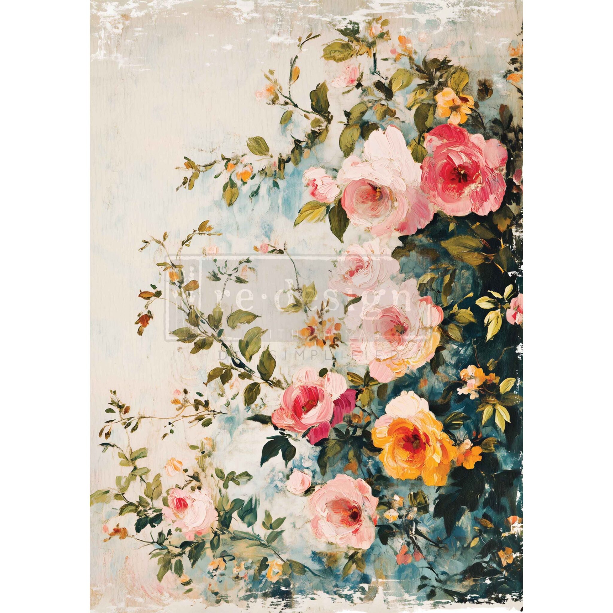 Blush Symphony - A3 Decoupage Fiber - Kacha Furniture | Chalk Style ...